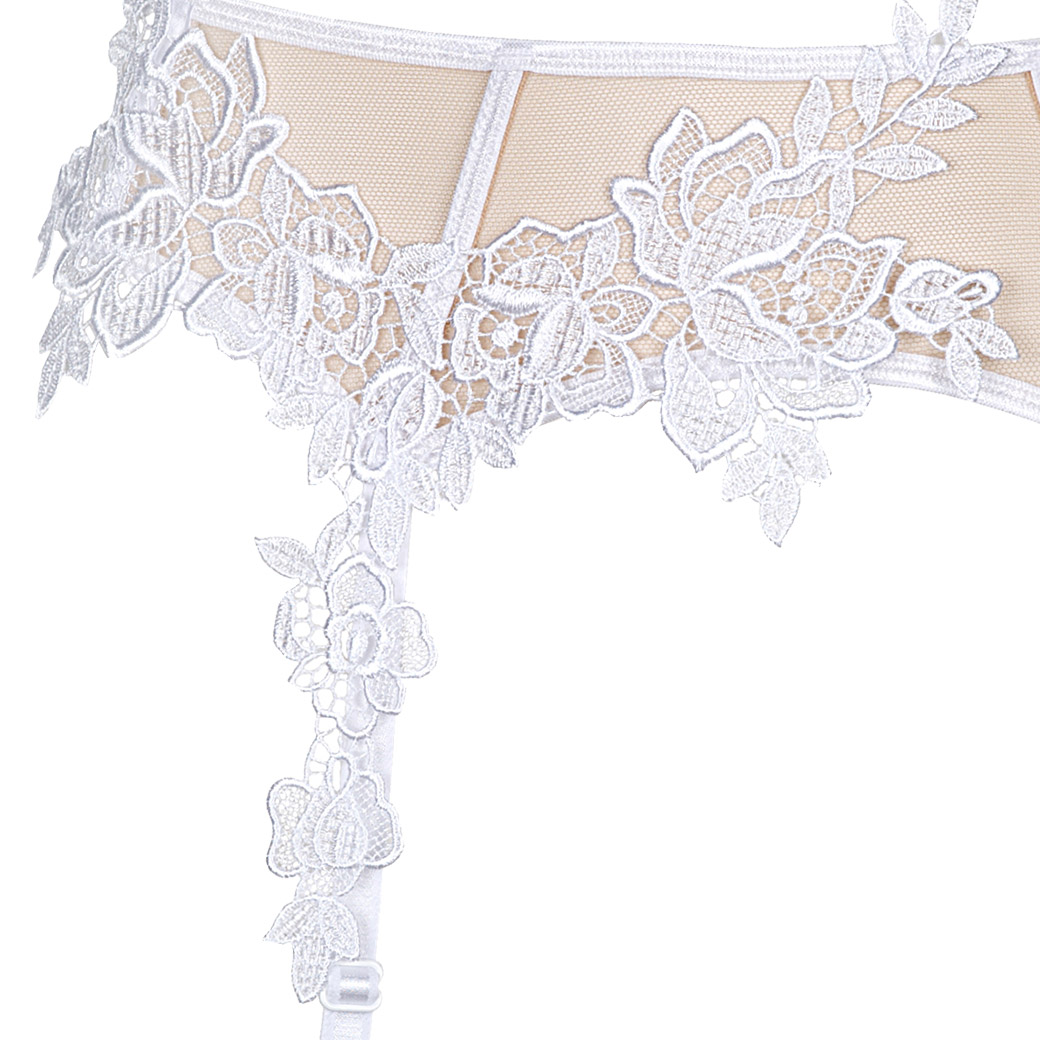 ガーターベルト（ホワイト×ヌードベージュ） [V-8852]※メール便対象【送料無料】輸入下着・高級ランジェリー x2012-2g ...